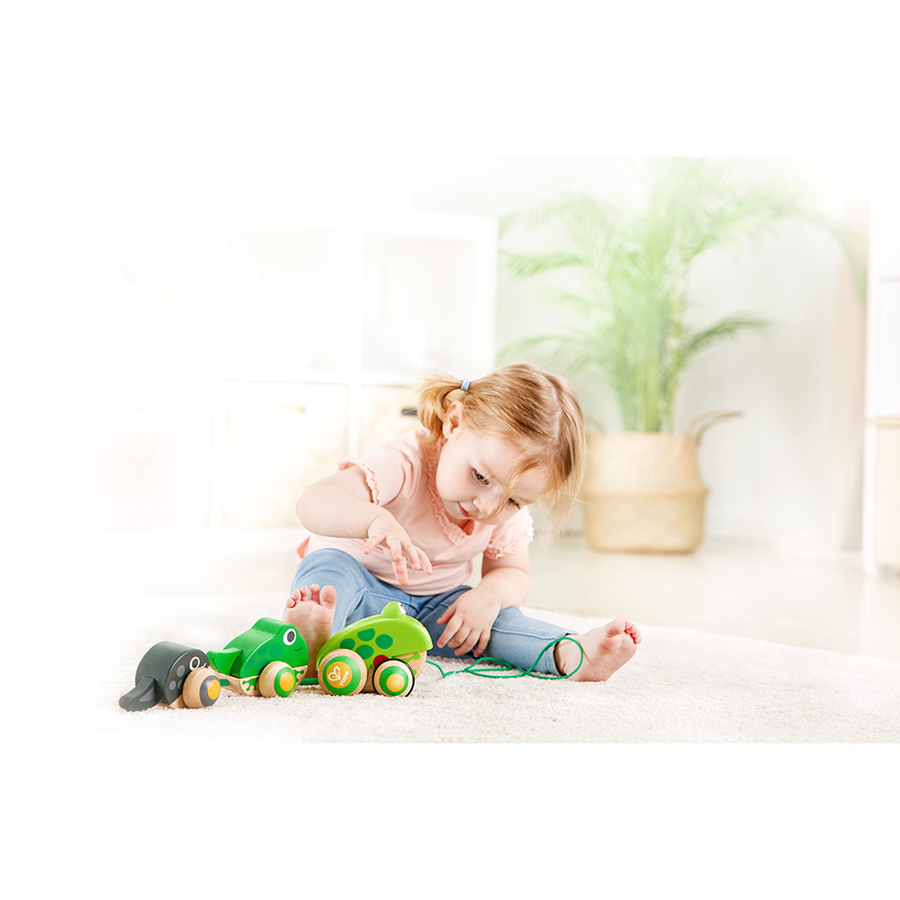 Ringo Leker - Babyleker - Hape Trekkeleke Froskefamilie