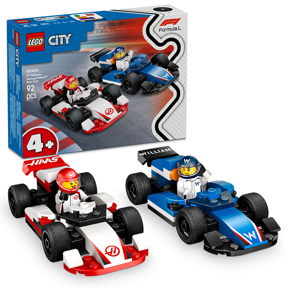 LEGO 60464 F1® Williams Racing og Haas F1® racerbiler